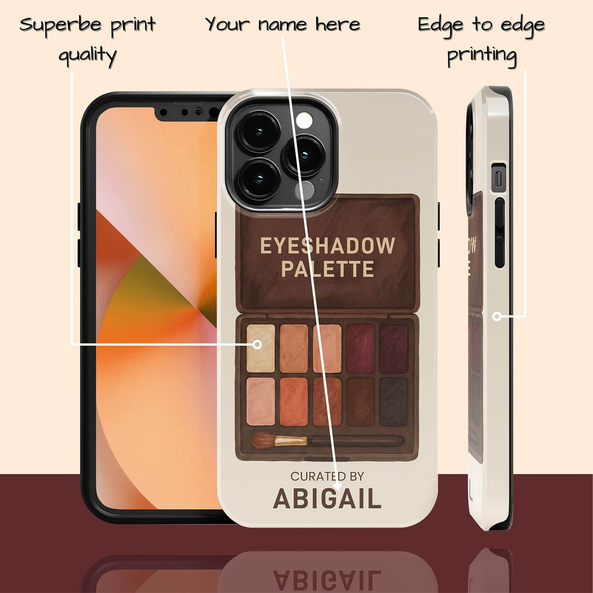 Personalized Eyeshadow Makeup Palette iPhone Case | Artisticases