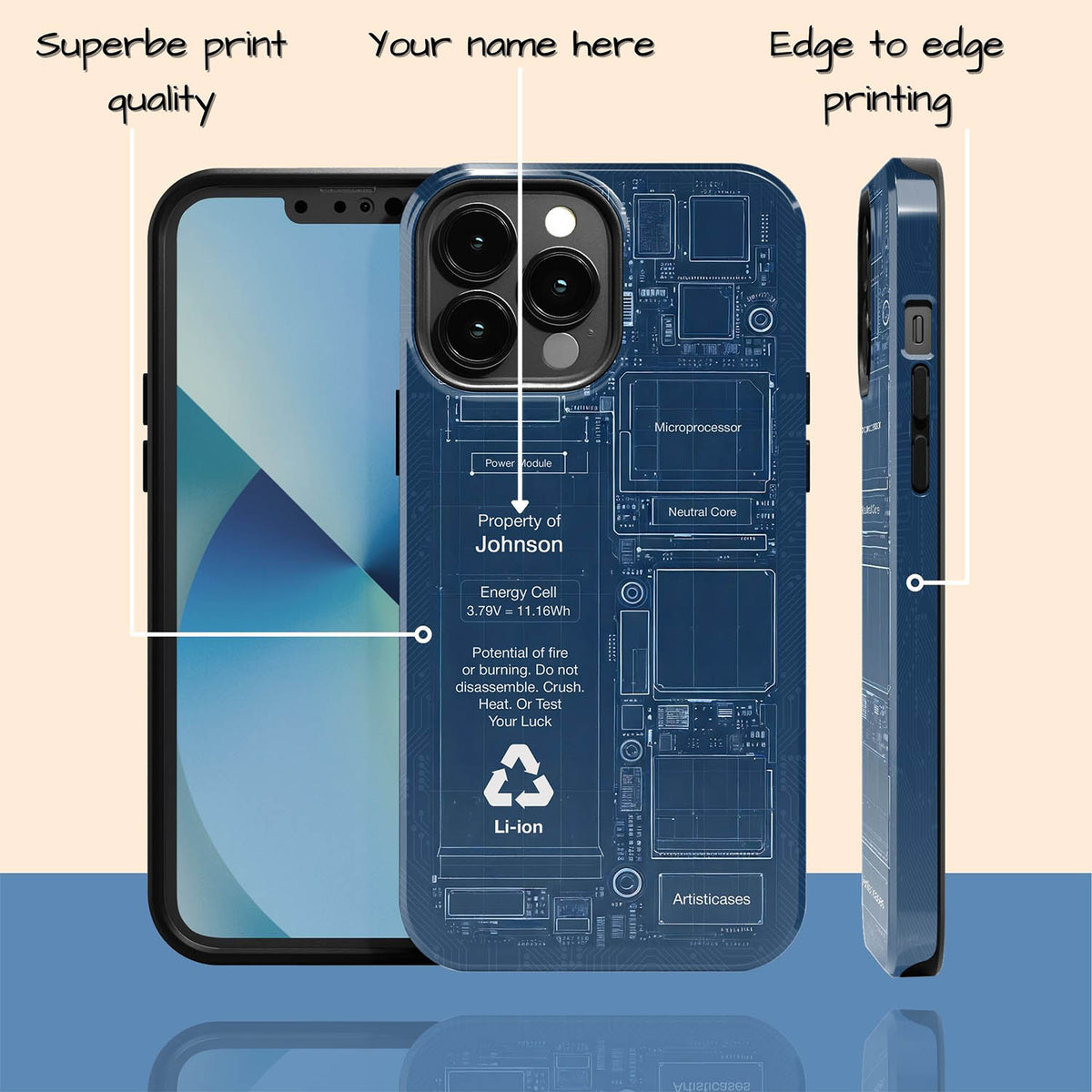 Personalized Blueprint Circuit Board iPhone Case | Artisticases