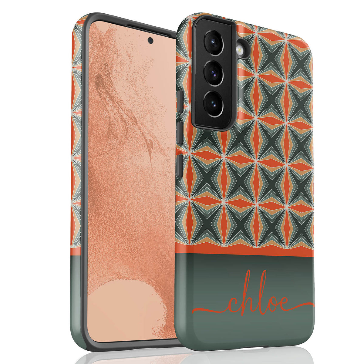 Christmas Pattern Custom Name Samsung Galaxy Case | Artisticases