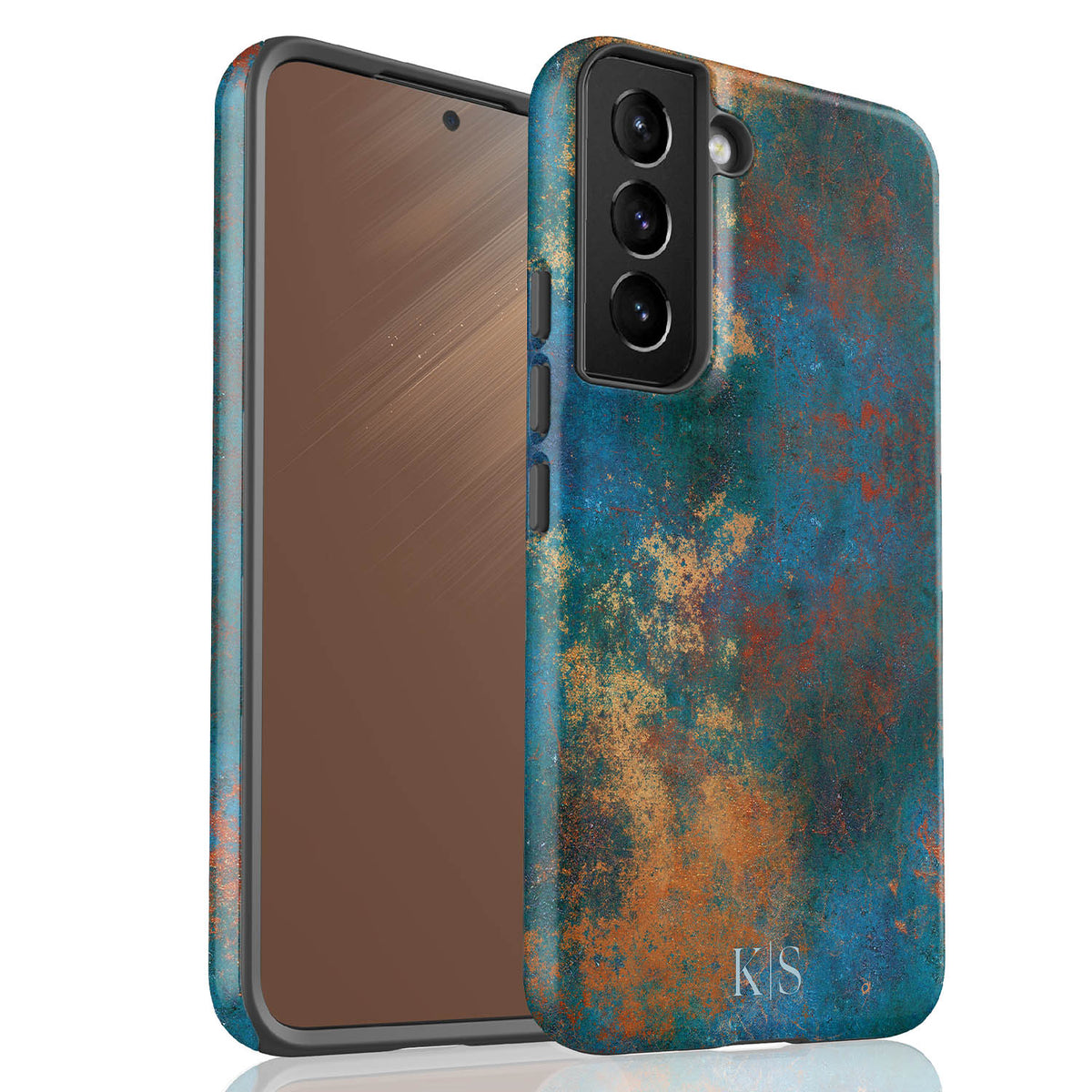 Patina Effect Custom Initials Samsung Galaxy Case | Artisticases