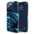 Turquoise Abstract Marble Custom Name iPhone Case | Artisticases