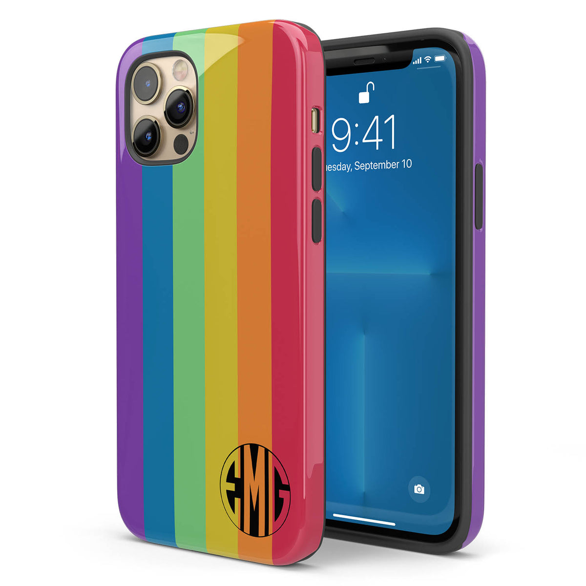 LGBTQ Pride Rainbow Custom Monogram iPhone Case | Artisticases