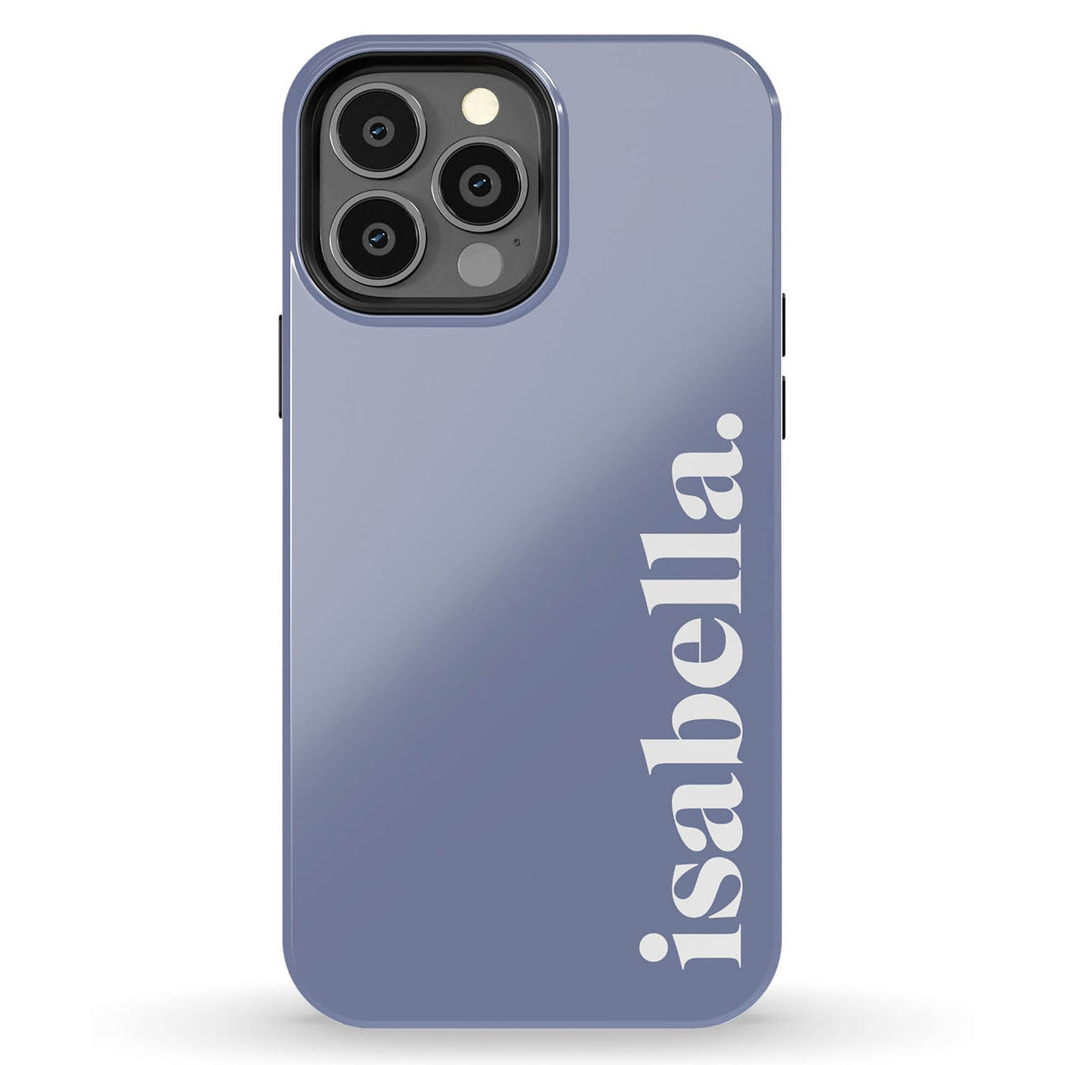 Elegant Solid Colors Custom Vertical Name iPhone Case | Artisticases