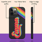 LGBTQ Pride Custom Black Retro Name iPhone Case | Artisticases