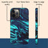 Turquoise Abstract Marble Custom Name iPhone Case | Artisticases