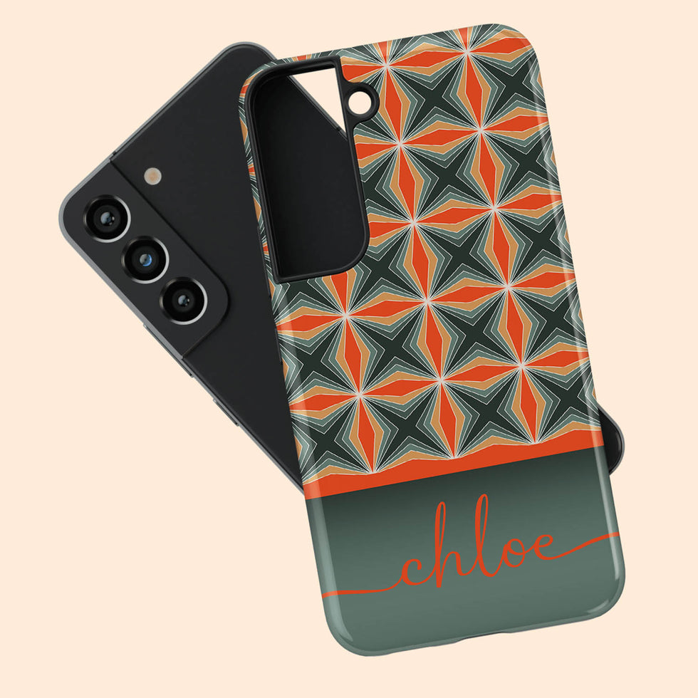 Christmas Pattern Custom Name Samsung Galaxy Case | Artisticases