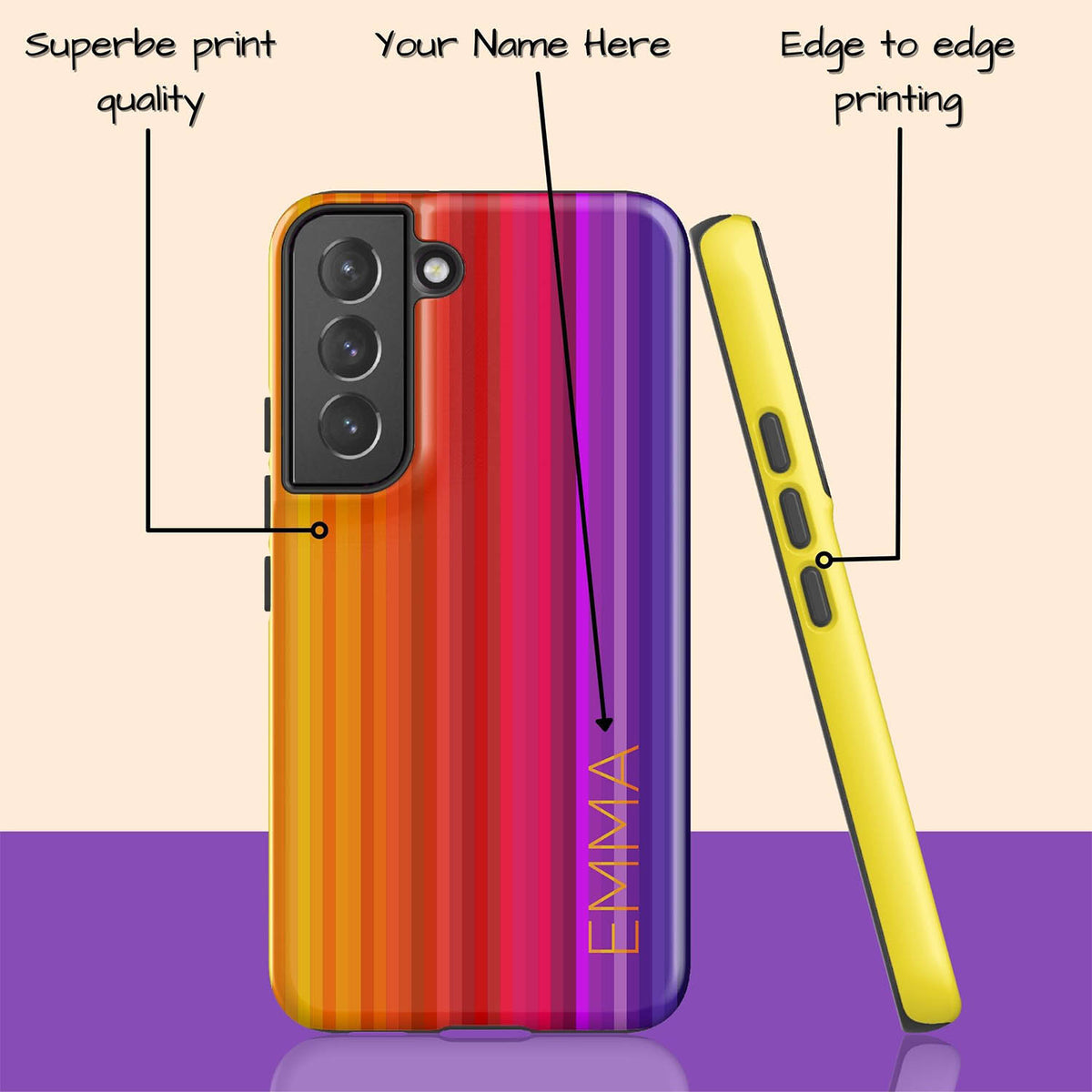 Unique LGBTQ Pride Rainbow Custom Name Galaxy Case | Artisticases