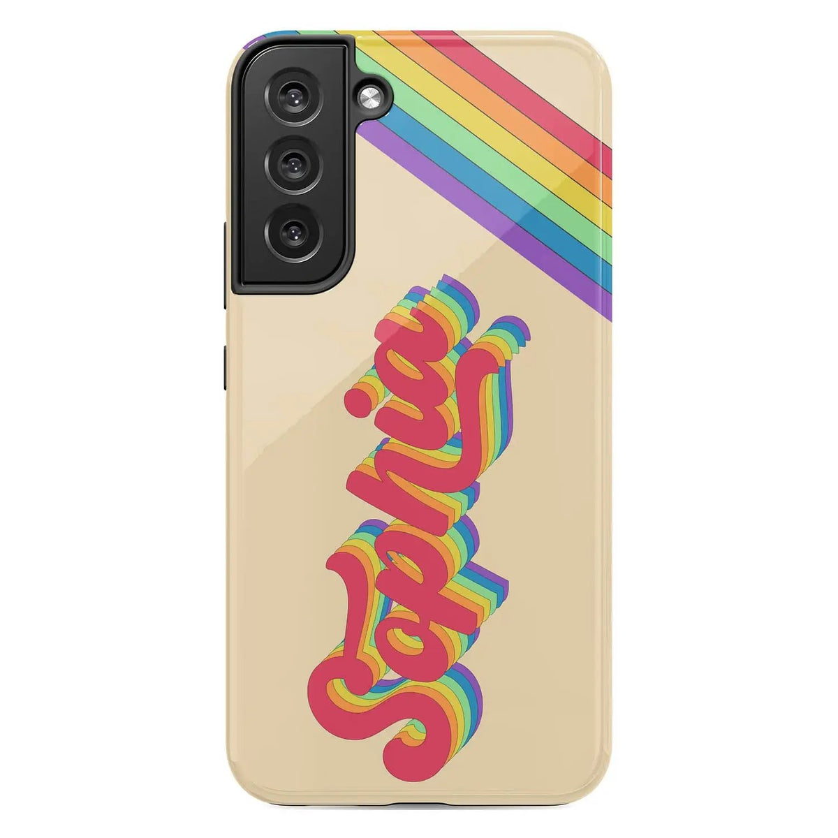 LGBTQ Pride Custom Light Retro Name Samsung Galaxy Case | Artisticases